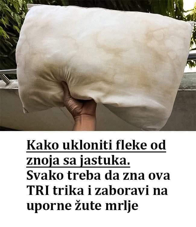 Kako ukloniti fleke od znoja sa jastuka: Svako treba da zna ova TRI ...