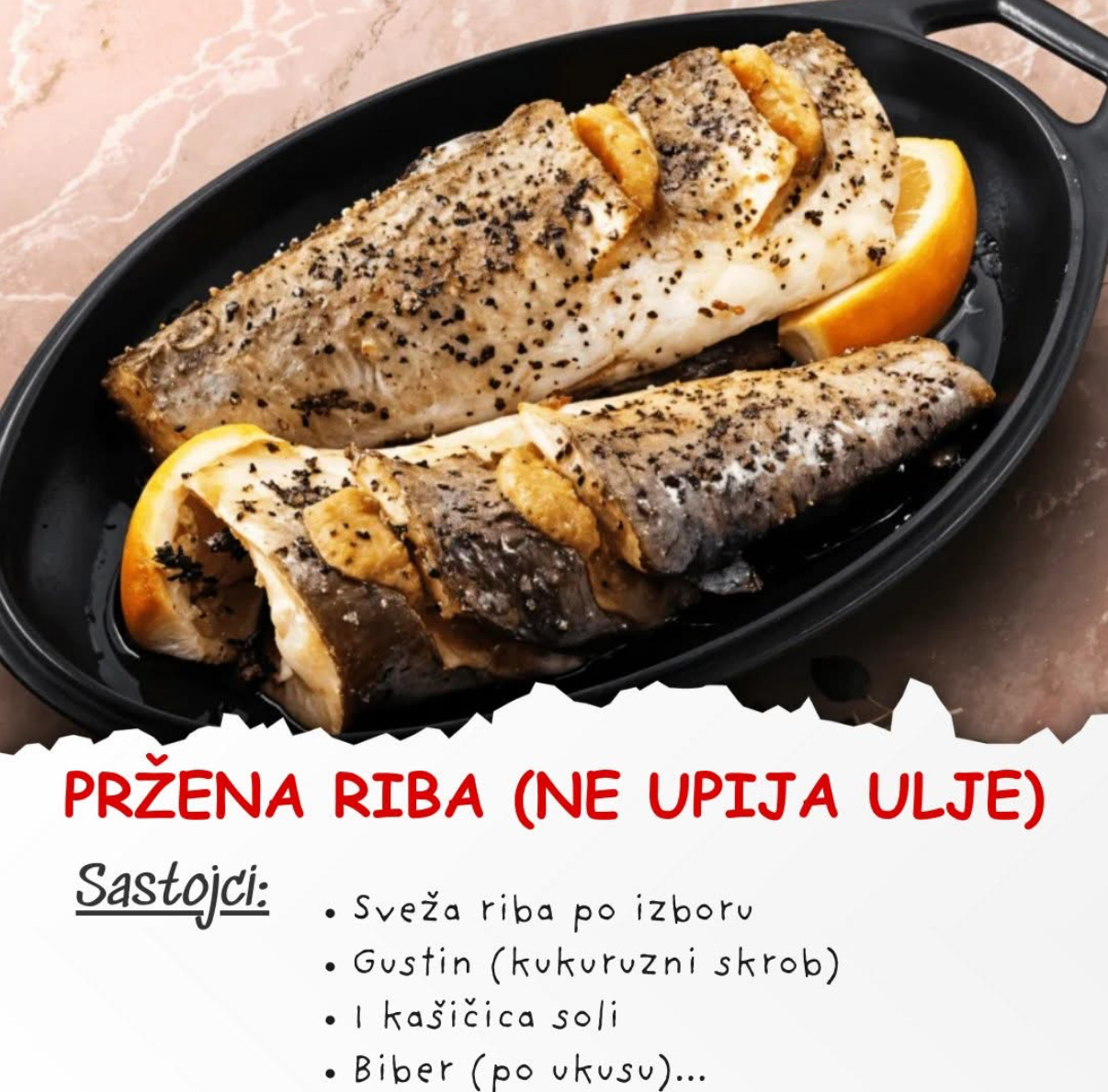 KAKO DA PRŽENA RIBA NE UPIJE ULJE, A OSTANE SOČNA? Tajna je u jednom ...