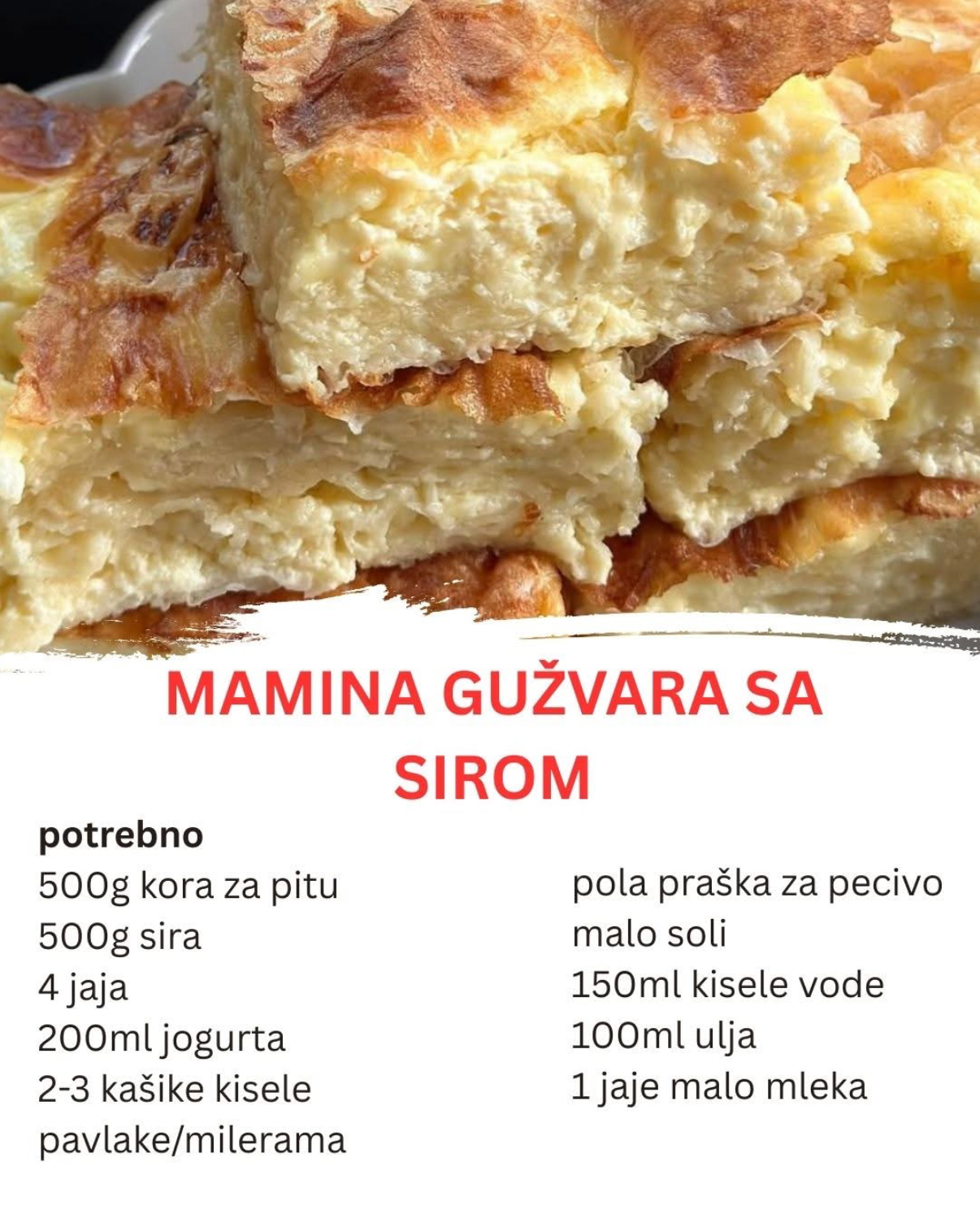 MAMINA GUŽVARA SA SIR0M - Prirodno zdravlje